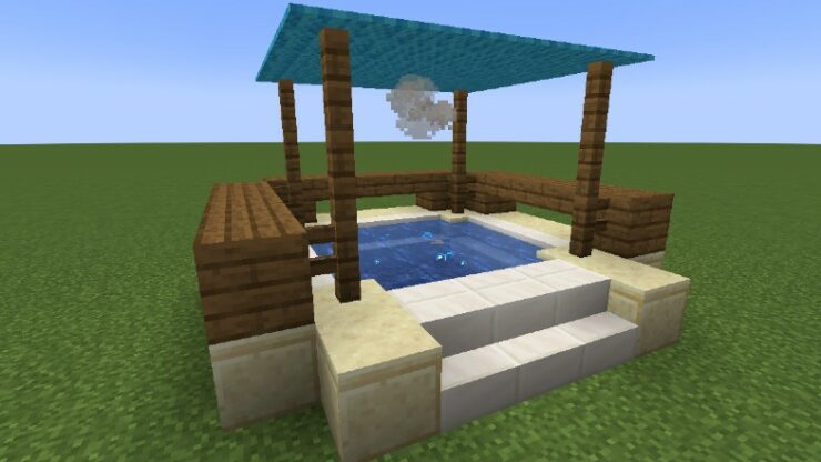 How to Build a Hot Tub in Minecraft | DiamondLobby